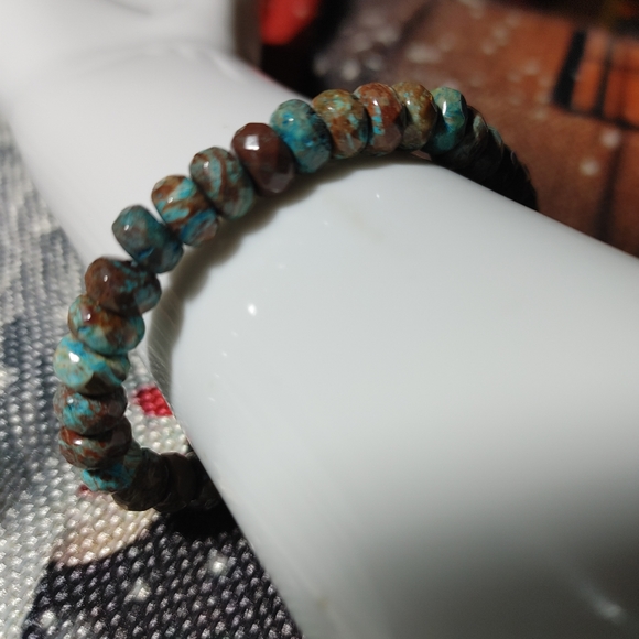 Bondhu | Jewelry | Ocean Jasper Multifaceted Rondelle Style Mala Bead ...